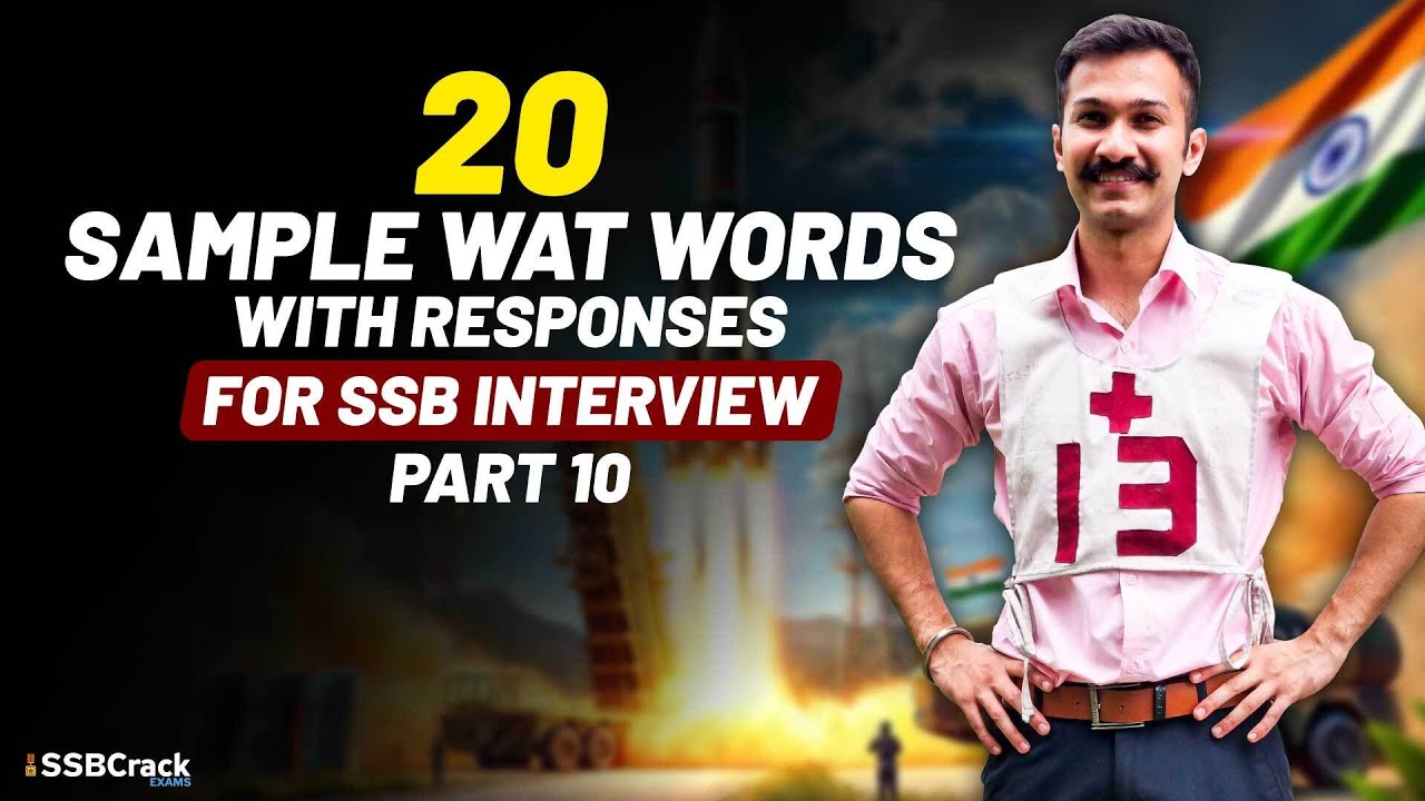 20 Sample WAT Words With Responses For SSB Interview | Part 10 - YouTube