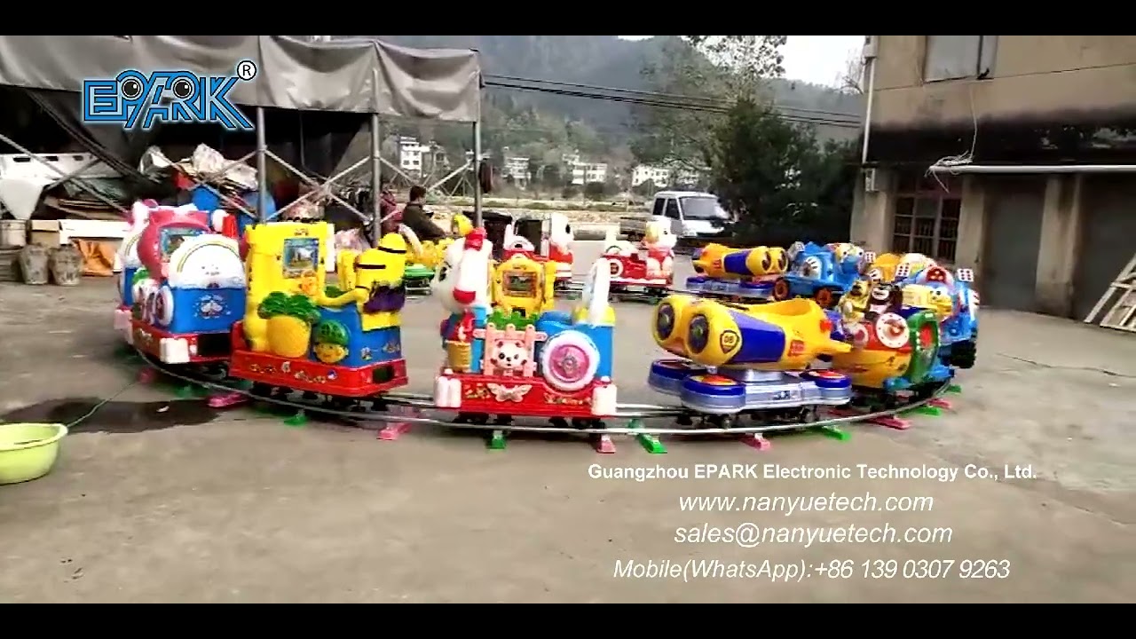 EPARK Amusement Park Trains Electric Train Ride With Colorful Track ...