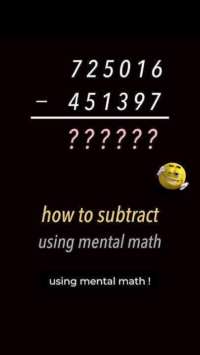 how to subtract quickly using mental math ! - YouTube