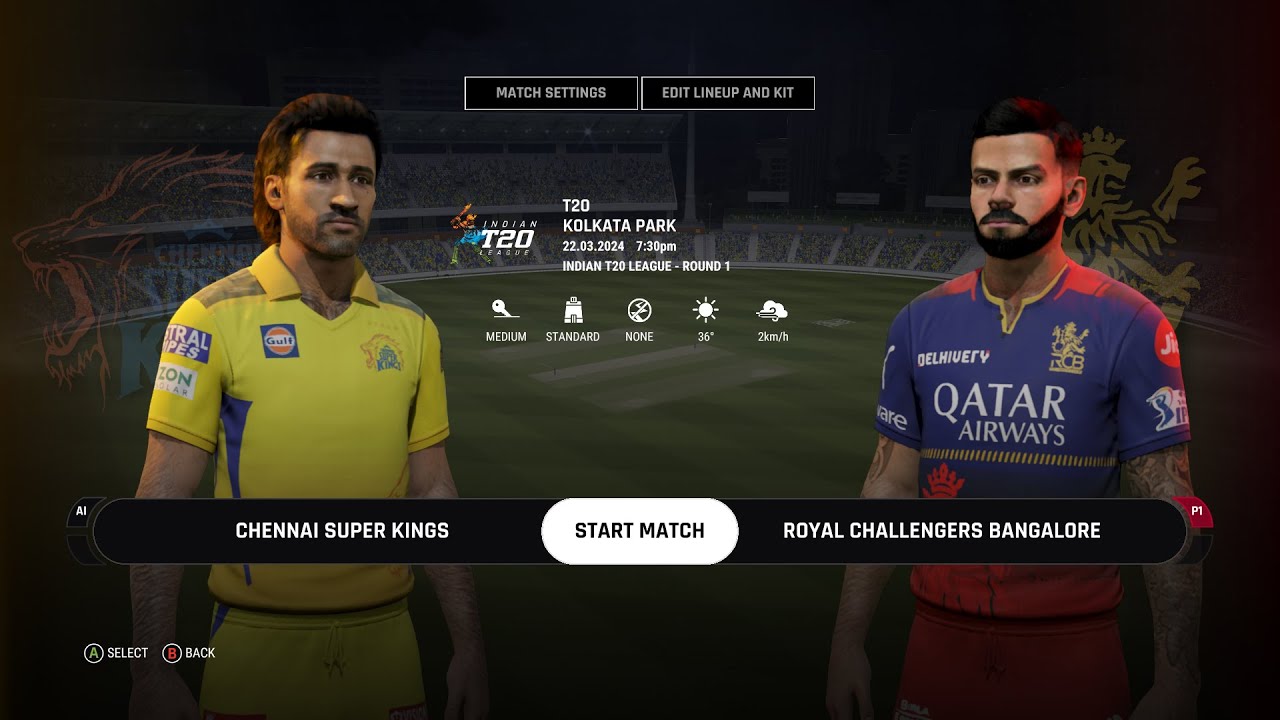 RCB VS CSK IPL MATCH 2025 #1 MATCH - YouTube