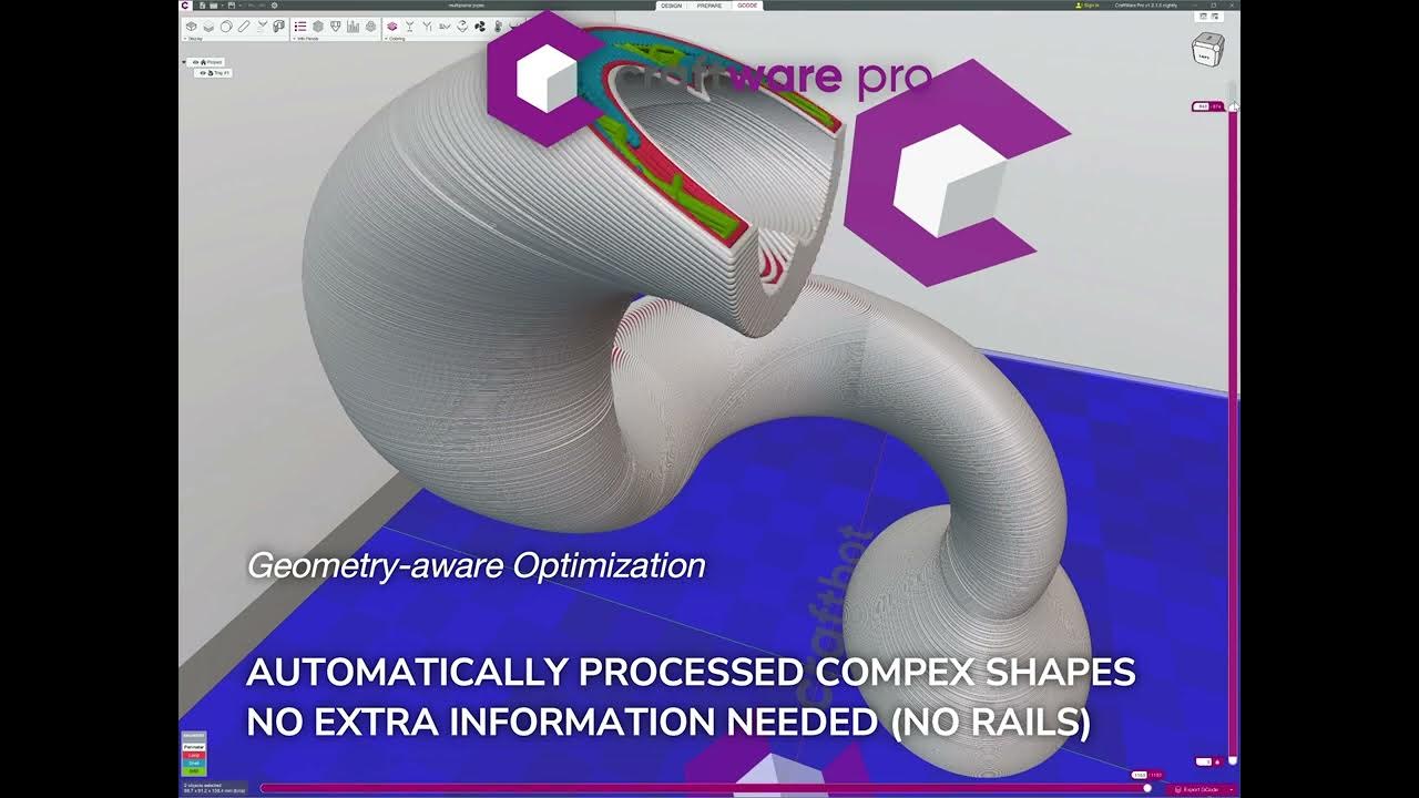 CraftWare Pro multi-planar slice teaser - YouTube
