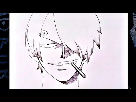 Easy anime drawing | how to draw Sanji - [One Piece] step-by-step ...