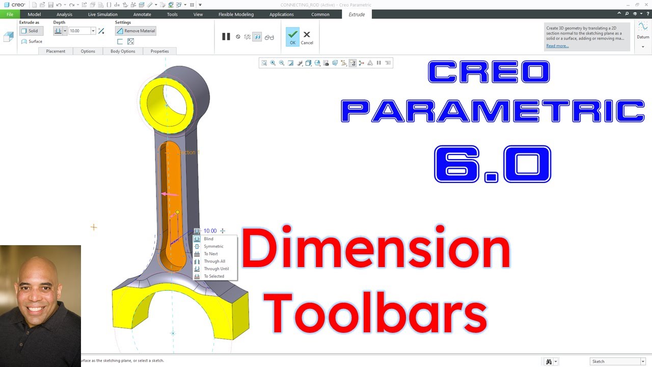 Creo Parametric 6.0 - Dimension Toolbars #Shorts - YouTube