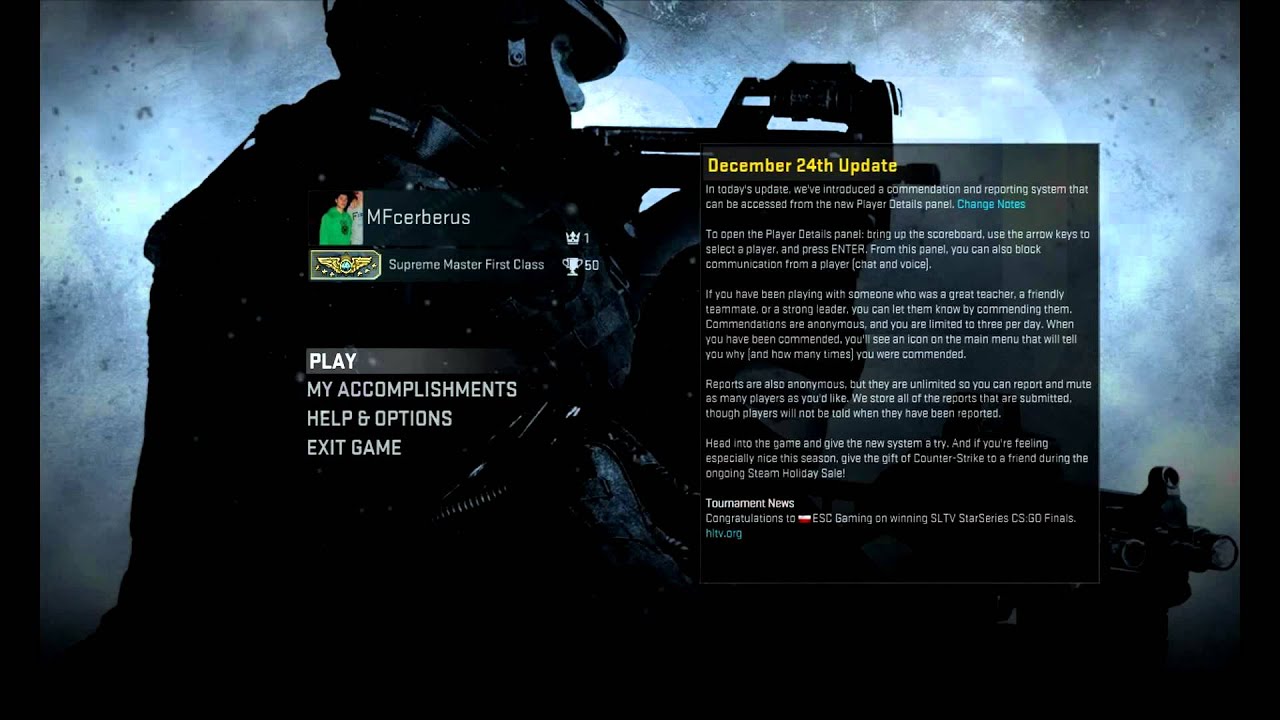 CS:GO - Supreme Master First Class Rank - YouTube