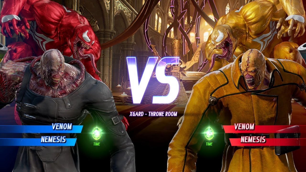 Venom & Red Nemesis vs Venom & Yellow Nemesis - Marvel vs Capcom ...