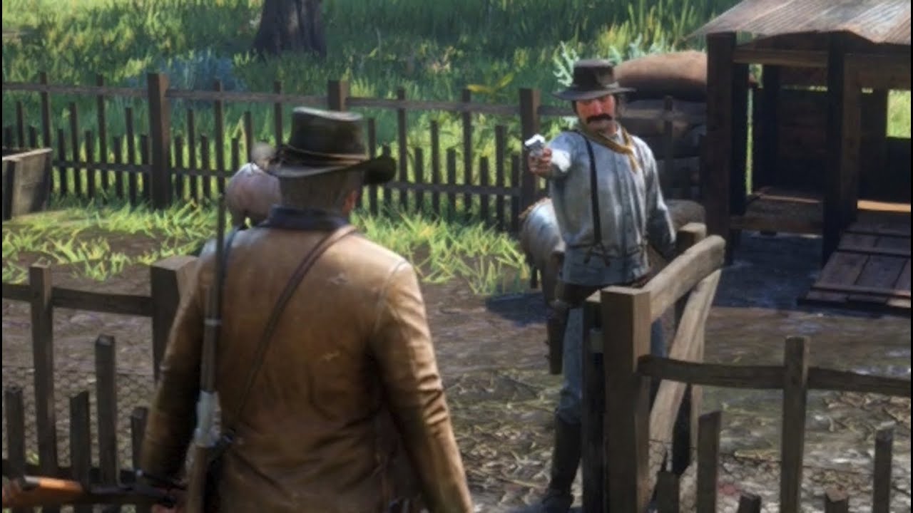 RDR2 - Emmet Granger reaction on you without Gunslingers quest - YouTube