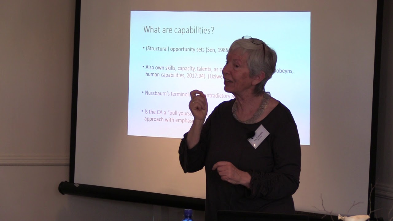 Dr Ina Conradie on Power and Agency in the Capability Approach - YouTube