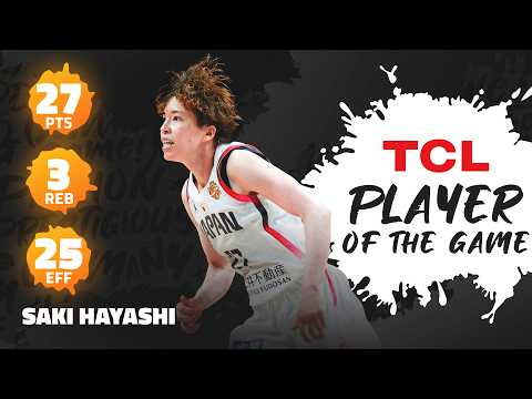 🇯🇵 Saki Hayashi sinks 9 TRIPLES to set new FIBA Women's World Cup record! | TCL Player Of The Game