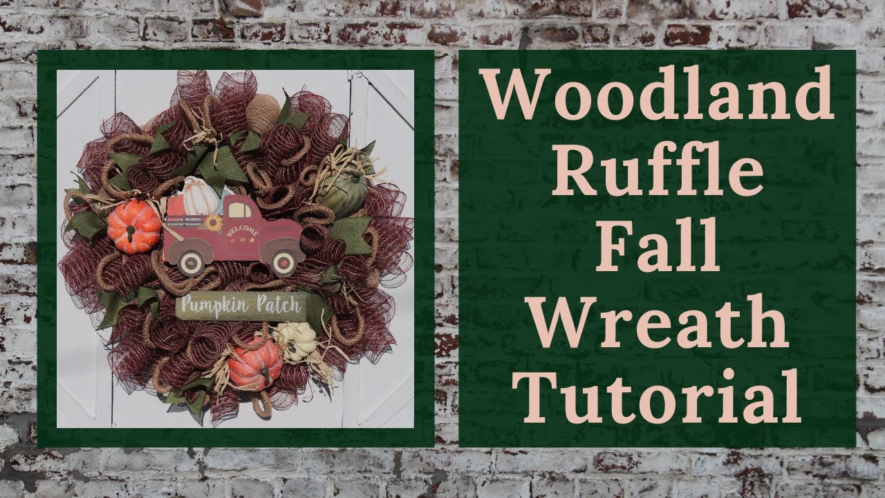 WOODLAND RUFFLE WREATH, FALL FARM TRUCK WREATH, WOODLAND RUFFLE WREATH ...