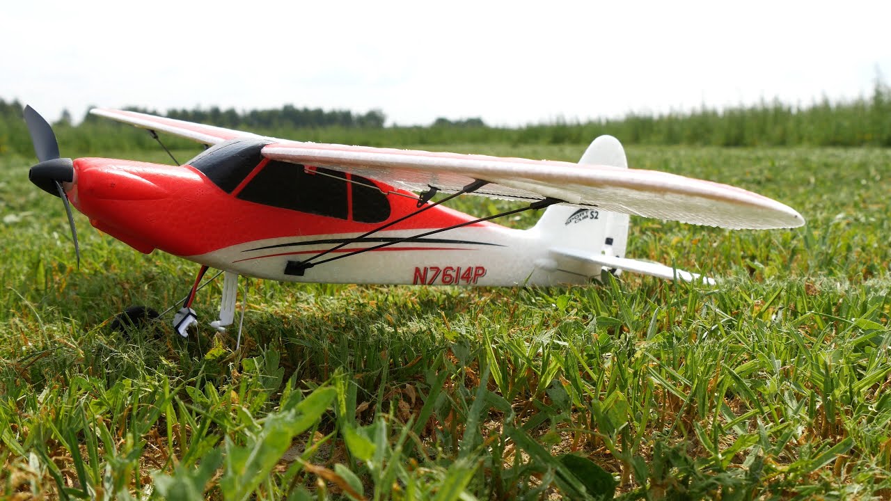 Episode 29 Trainer rc airplane first flight Beginner Mode Gyro On - YouTube