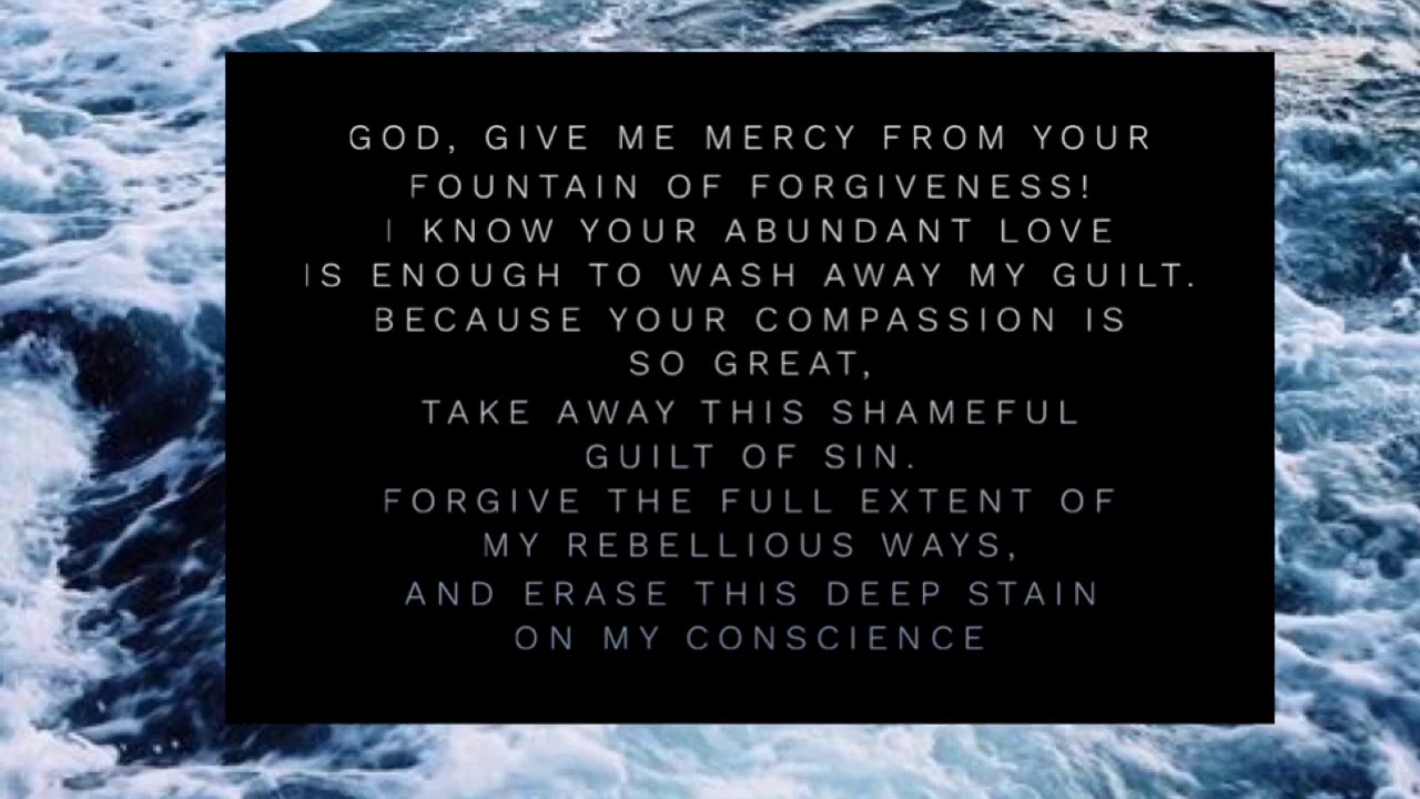 Psalm 51 TPT Pardon And Purity YouTube