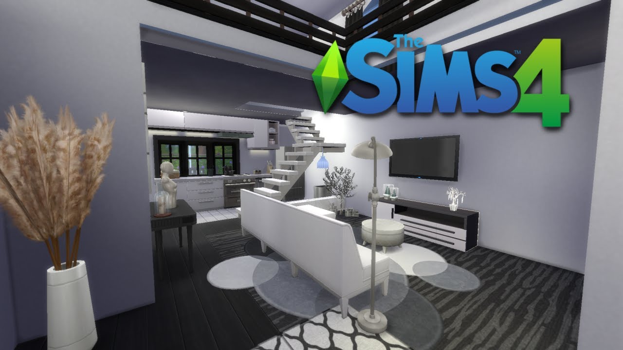Modern Loft Build | Speed Build | NO CC | The Sims 4 - YouTube