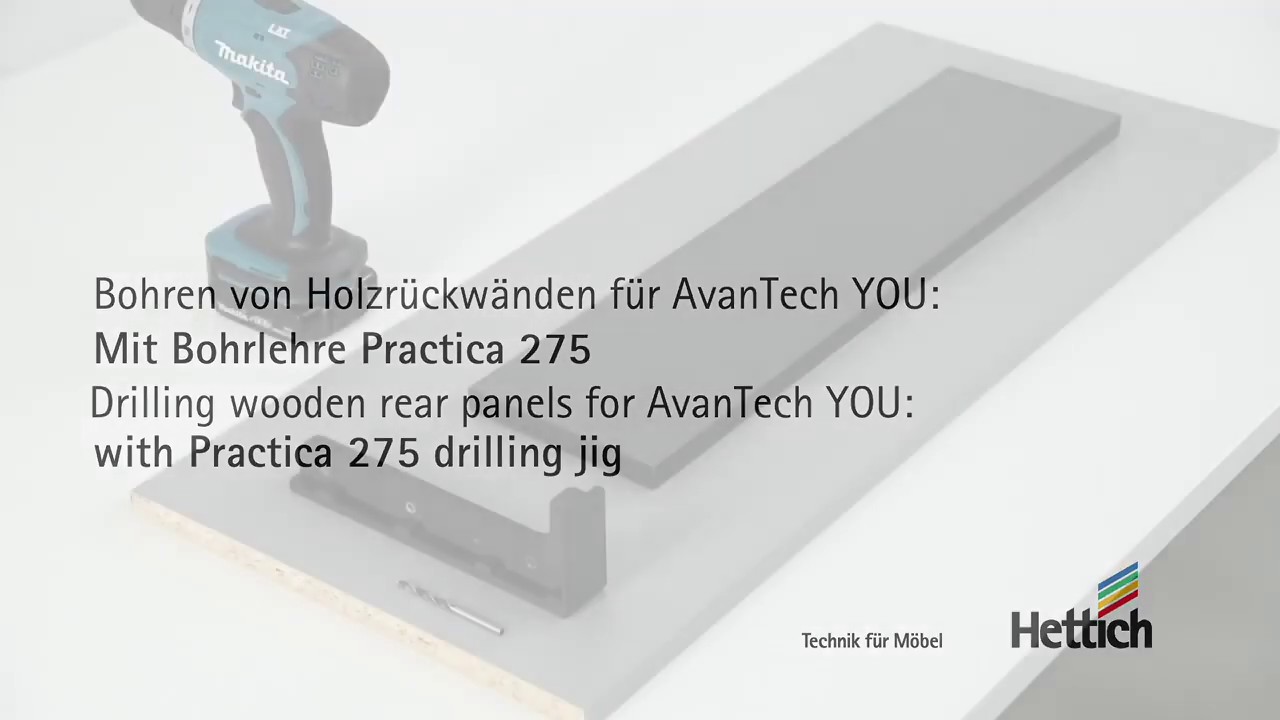 Система выдвижных ящиков AvanTech YOU: Установка задней панели при ...