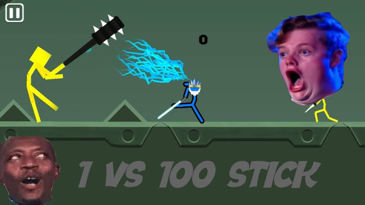 One Stick VS One Hundred Stick Noob VS Pro SUPREME DUELIST STICKMAN ...