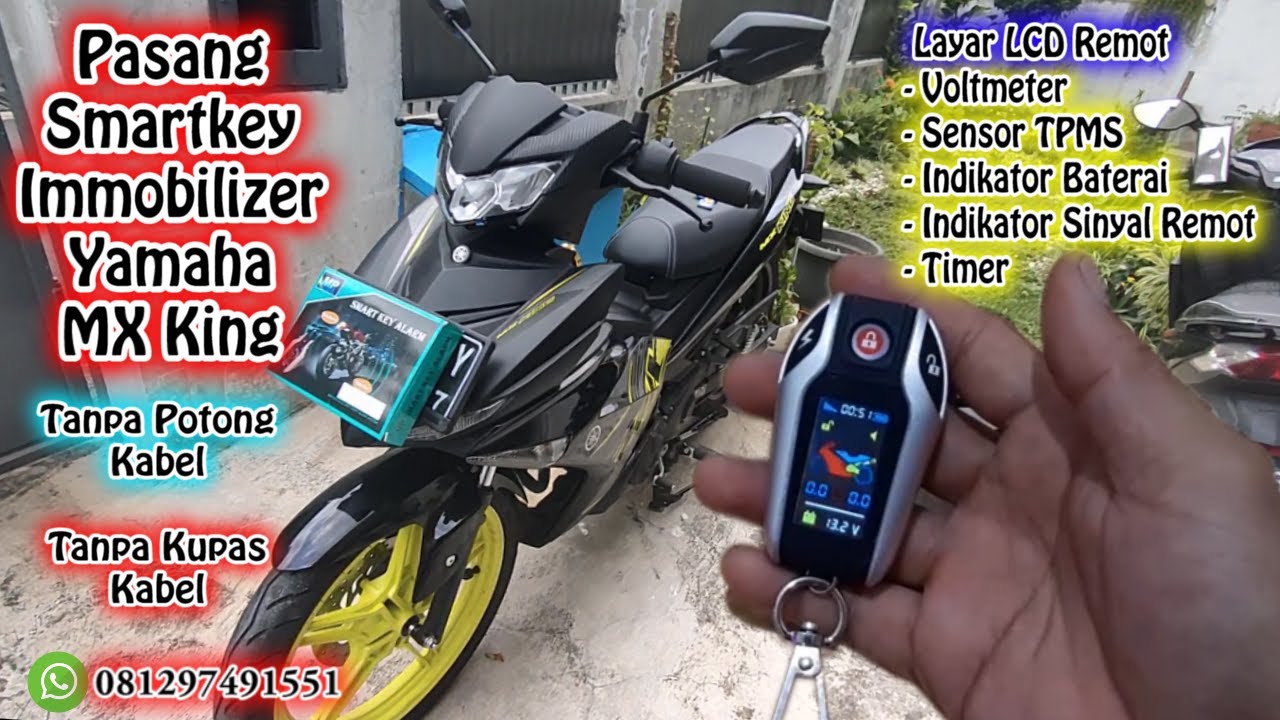 Pasang Smartkey TPMS LCD PnP Di Yamaha MX KING Tanpa Potong Kabel ...