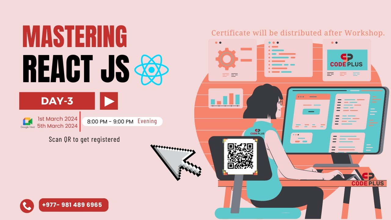𝐑𝐞𝐚𝐜𝐭 𝐉𝐒 𝐃𝐚𝐲 𝟑 𝐖𝐨𝐫𝐤𝐬𝐡𝐨𝐩 𝐂𝐨𝐦𝐩𝐥𝐞𝐭𝐞 𝐏𝐫𝐨𝐣𝐞𝐜𝐭 𝐁𝐮𝐢𝐥𝐝 𝐓𝐮𝐭𝐨𝐫𝐢𝐚𝐥 Codeplus Youtube