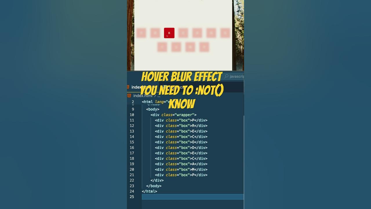 Create a Mind-Blowing CSS Hover Blur Effect in 2 Minutes 🔥 - YouTube