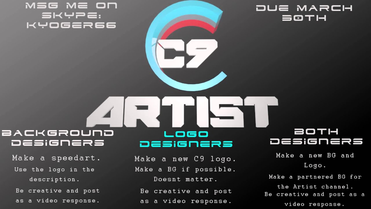 C9 (CloudNineUniverse) Artist GFX Challenge - YouTube