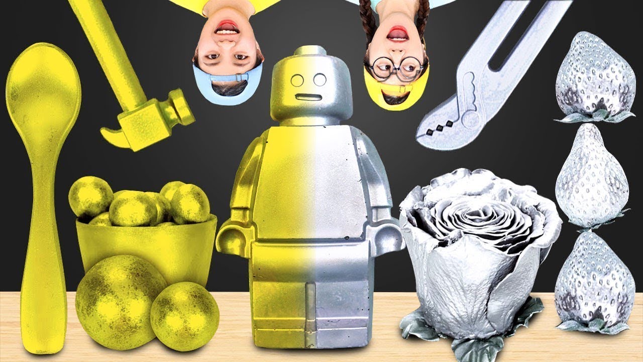 Gold Food VS Silver Food Challenge 실버 골드 음식 먹방 모음 TIMI 티미 - YouTube