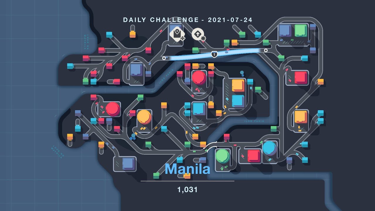 Mini Motorways Manila Daily Map (Unzoned Buildings+1 of Each Upgrade ...