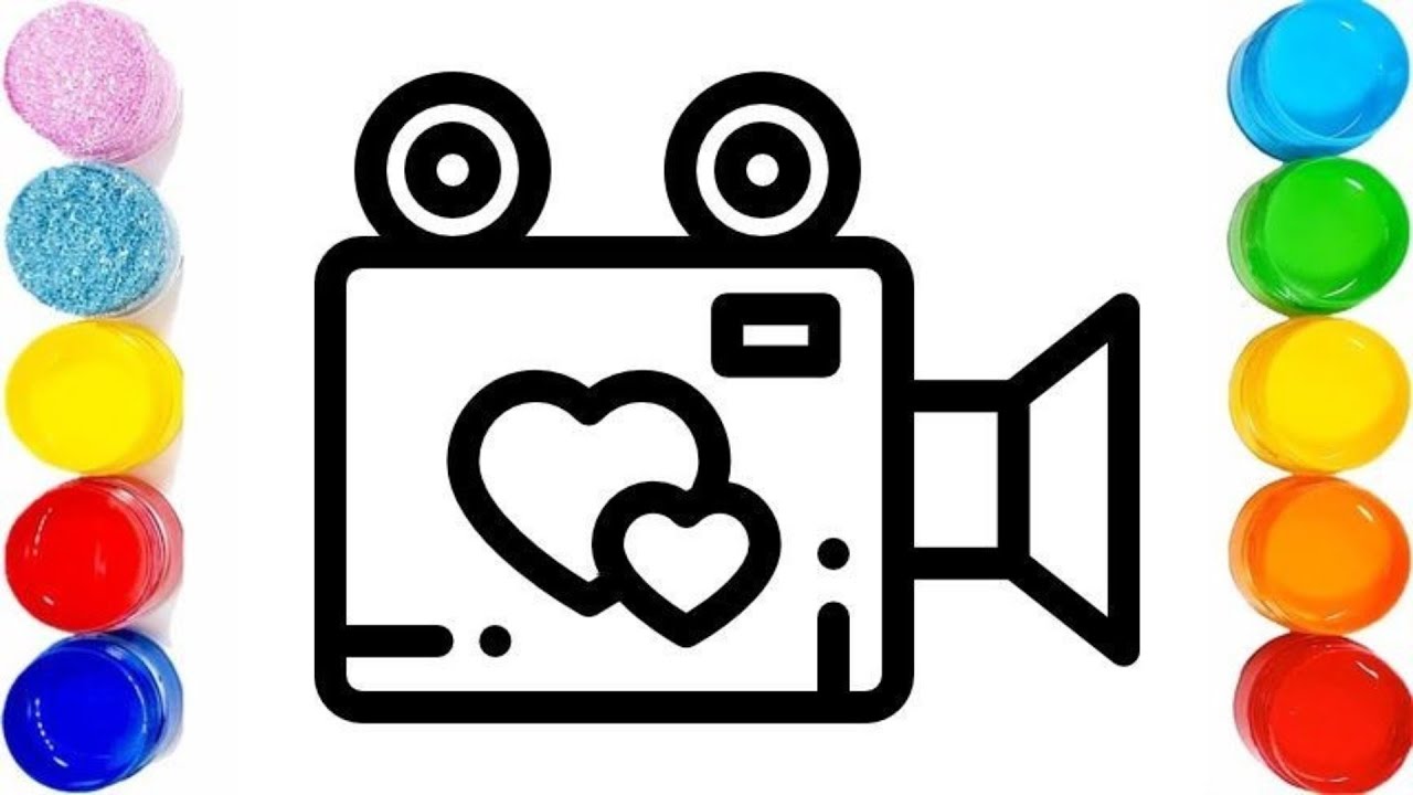 Cute Camera 🎥 Drawing, painting and coloring for preschool kids and ...