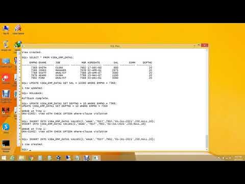 SQL Lec 10 (Creating Other Schema Objects) - YouTube