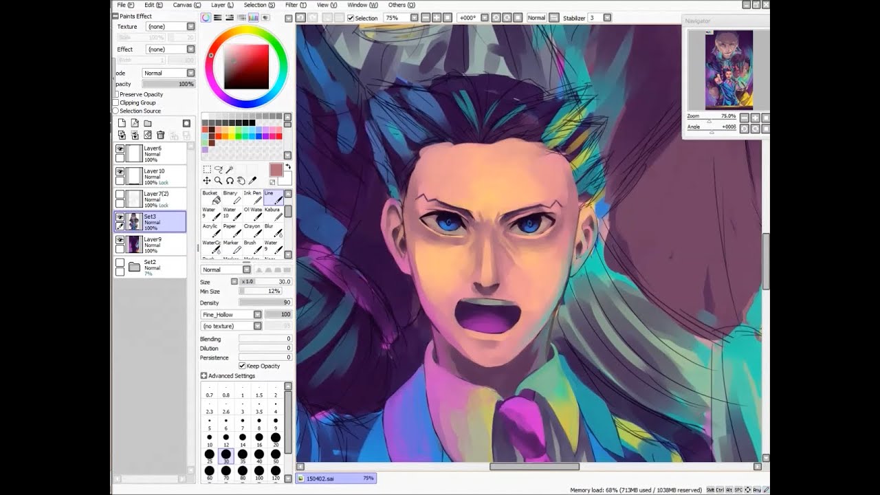 Ace Attorney Speedpaint - Contradiction - YouTube