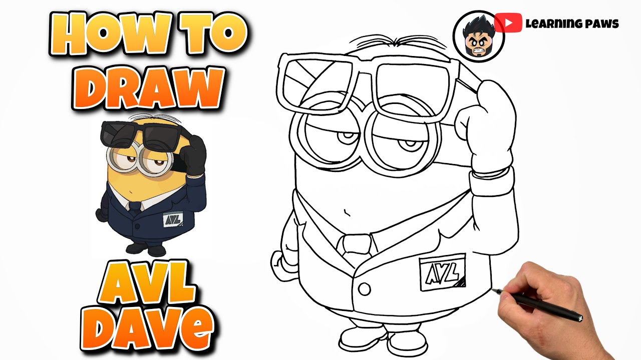 How To Draw AVL DAVE | Despicable Me 4 | Step By Step #drawing # ...