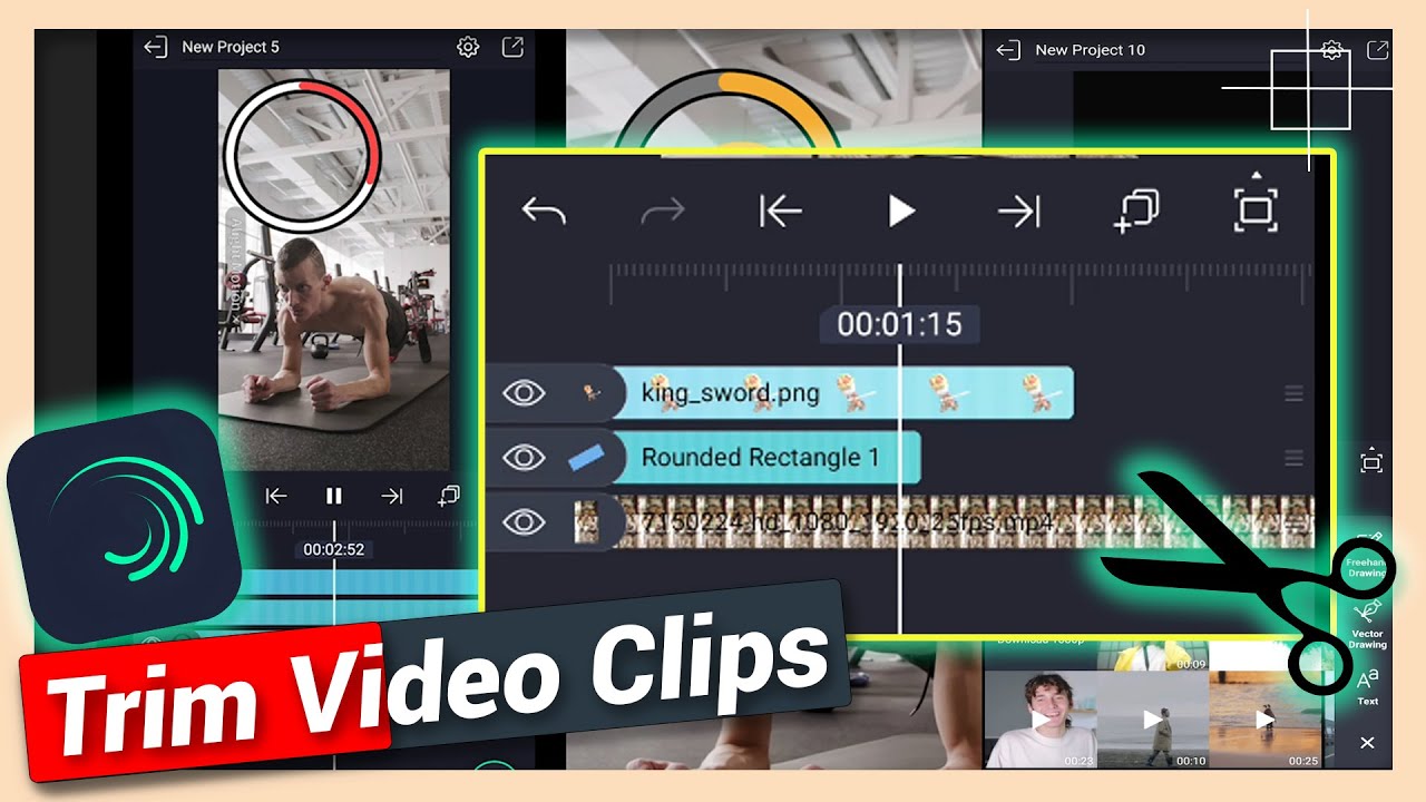 How to Trim Video Clips | Alight Motion Tutorial - YouTube