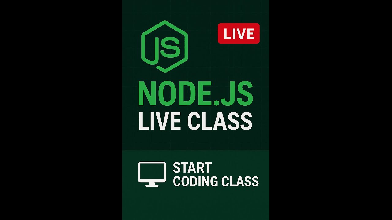 Node.js Live Class 13 October 2025-I | Start Coding Class | Learn Node.js from Scratch🔥🔥 - YouTube