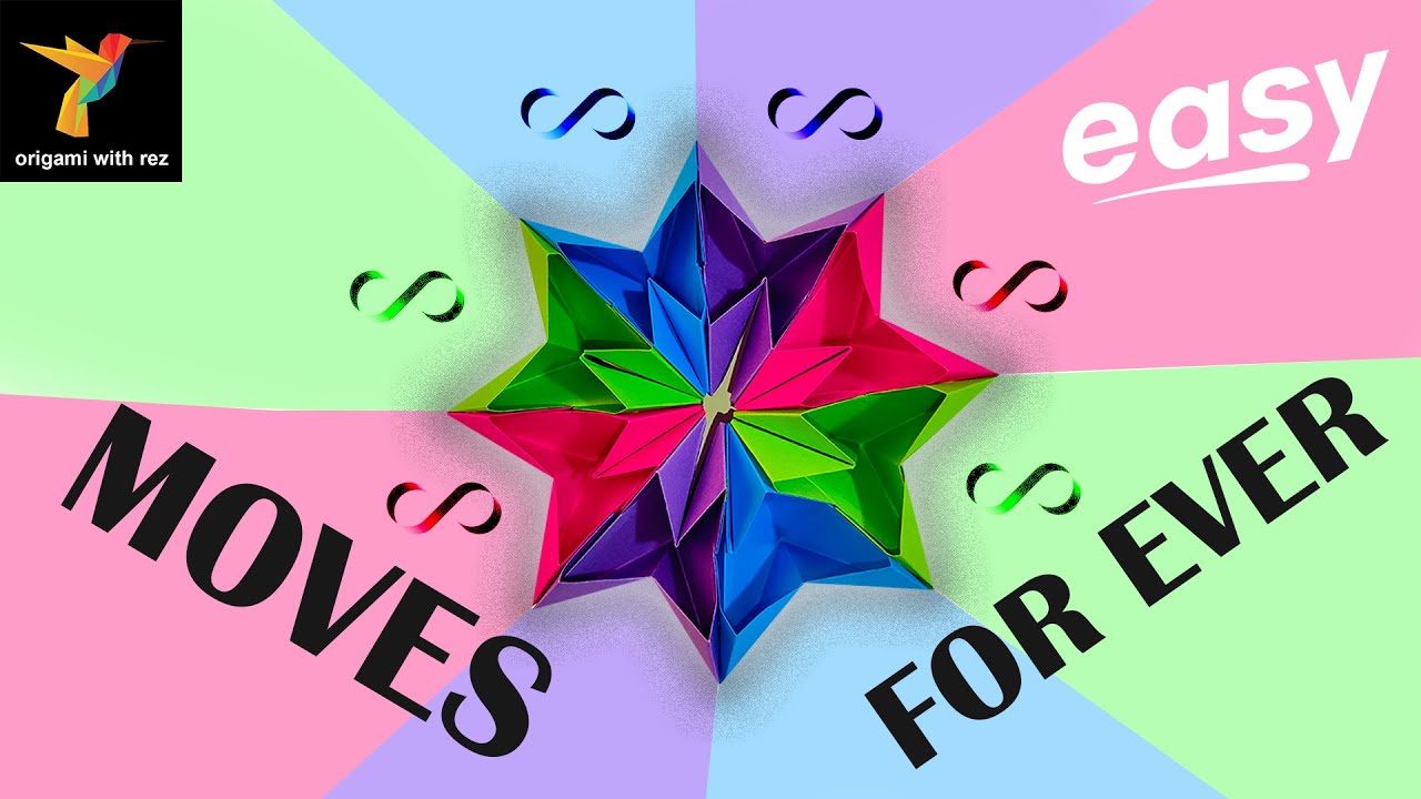MOVE FOREVER | How To Make a Paper MOVING FLEXAHEDRON | origami with ...