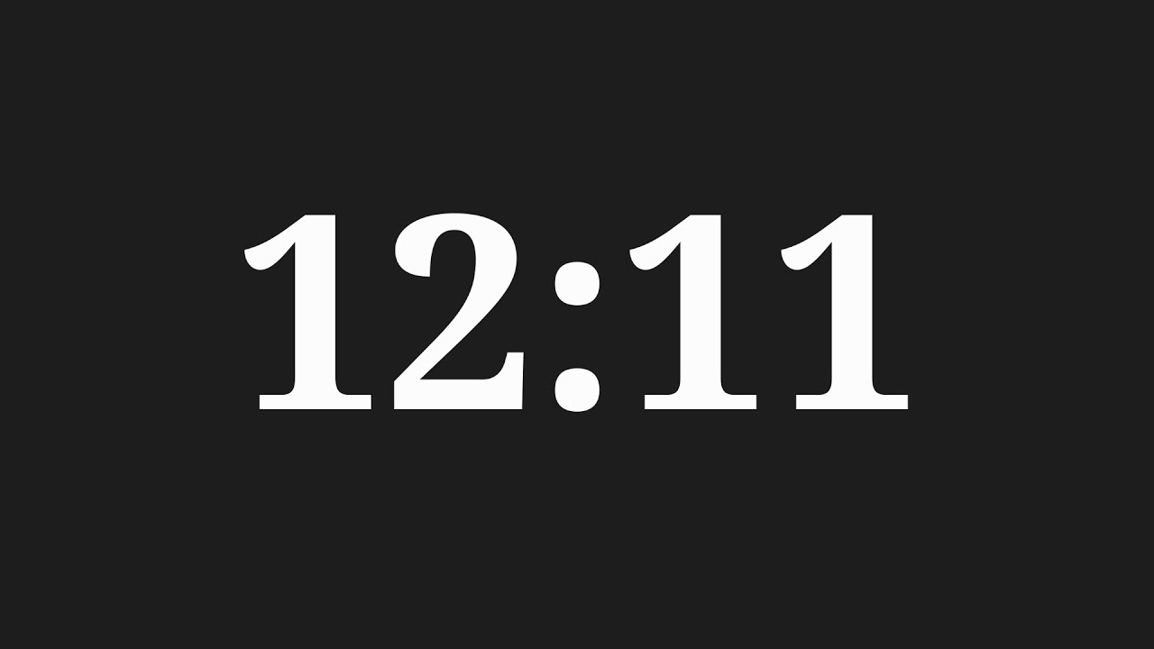 12 Minutes 11 Seconds Timer - YouTube