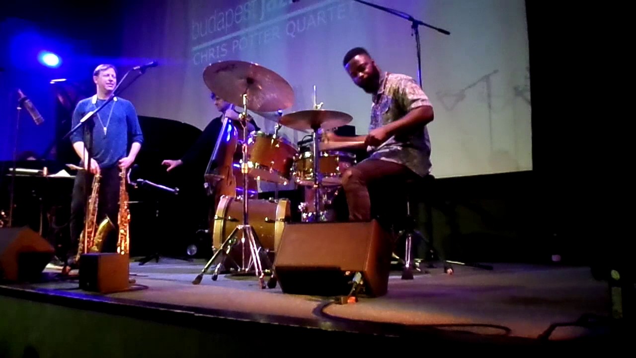 Chris Potter Quartet at Budapest Jazz Club / Marcus Gilmore drum solo ...
