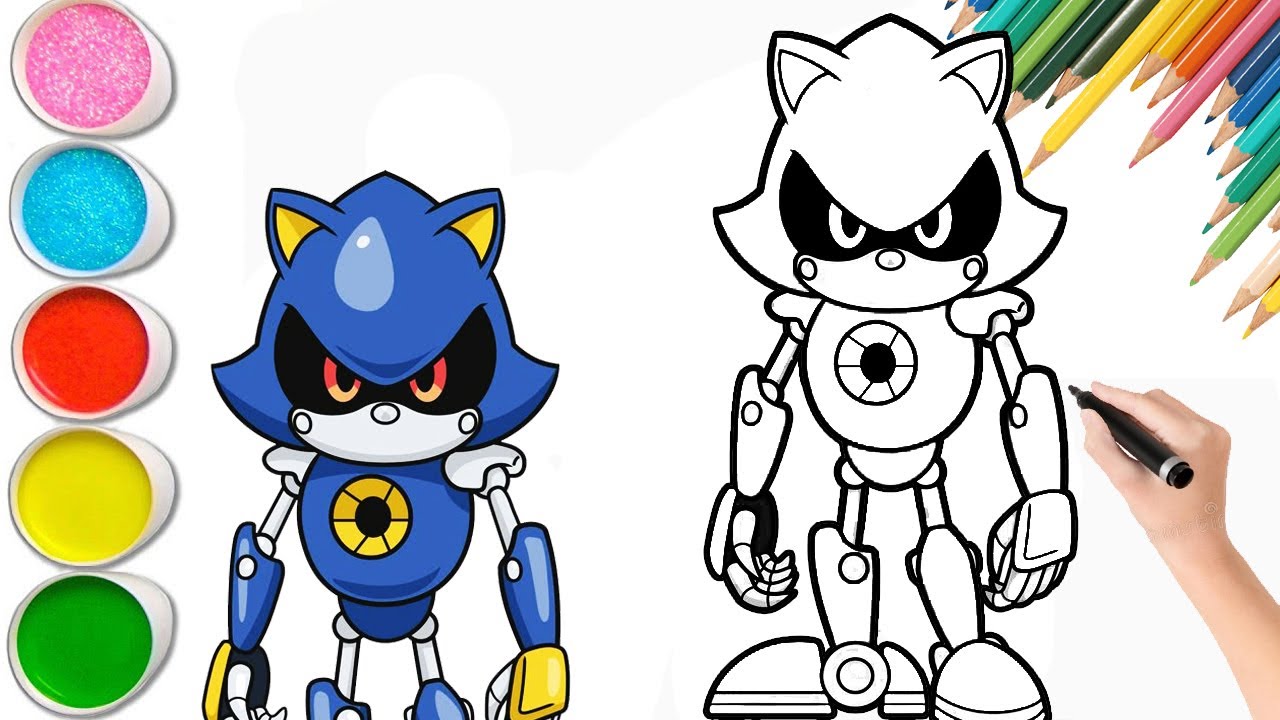 Metal Sonic - How to Draw Metal Sonic For Kids - Sonic the Hedgehog ...