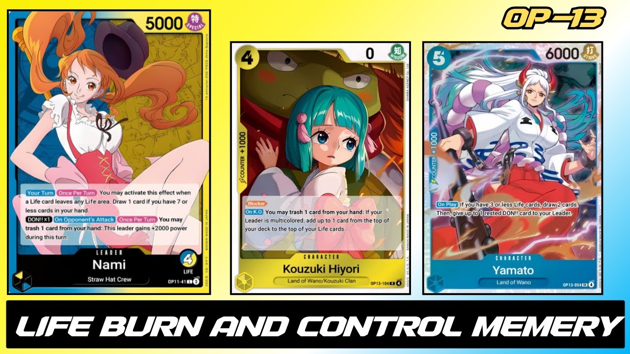 Blue Yellow Nami With Odd OP-13 Wano Card Choice - YouTube