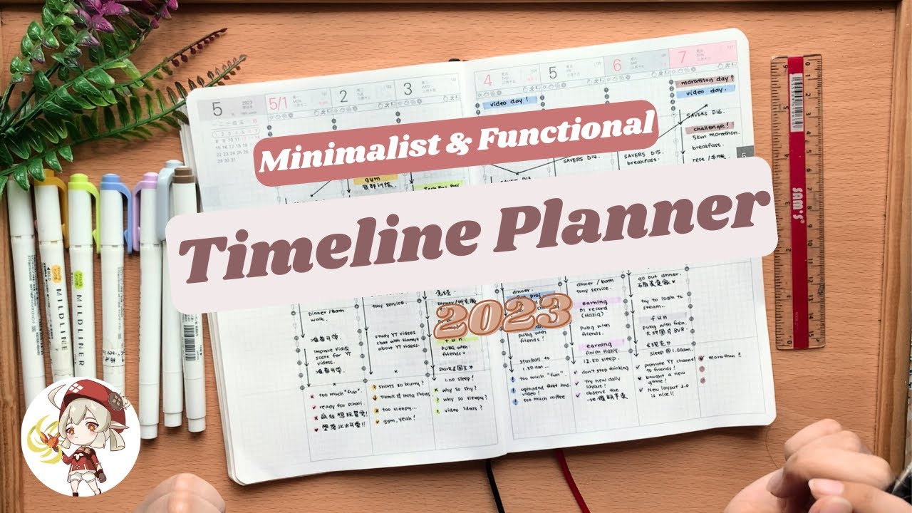 Rainbow Bullet Journal Timeline Spread | slow & relaxing | beginner ...