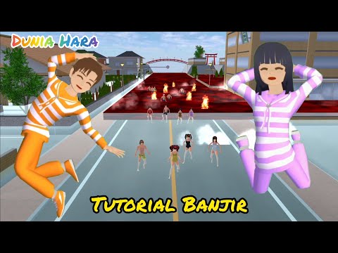 Tutorial Cara Banjir Kota Sakura ☺️| Banjir, Lava, Susu dan Berenang | Sakura School Simulator