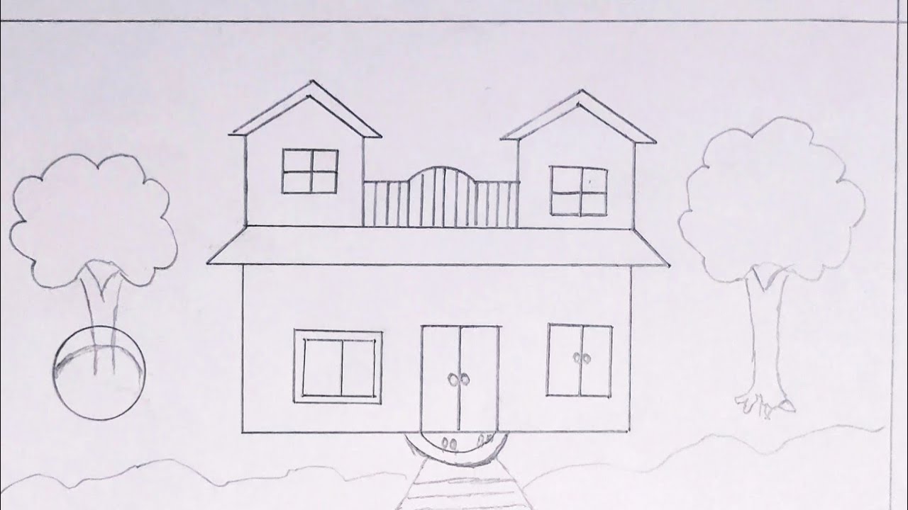 Easy house drawing, how to draw house Step by step,,@SouravjoshiArts ...