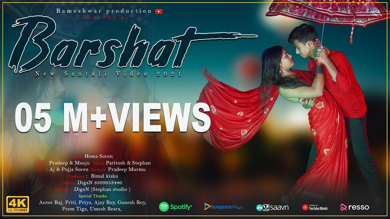 Barshat | AJ | Puja Soren | Pradeep Murmu | Manju | Stephan Tudu | Paritosh|new santhali song ...