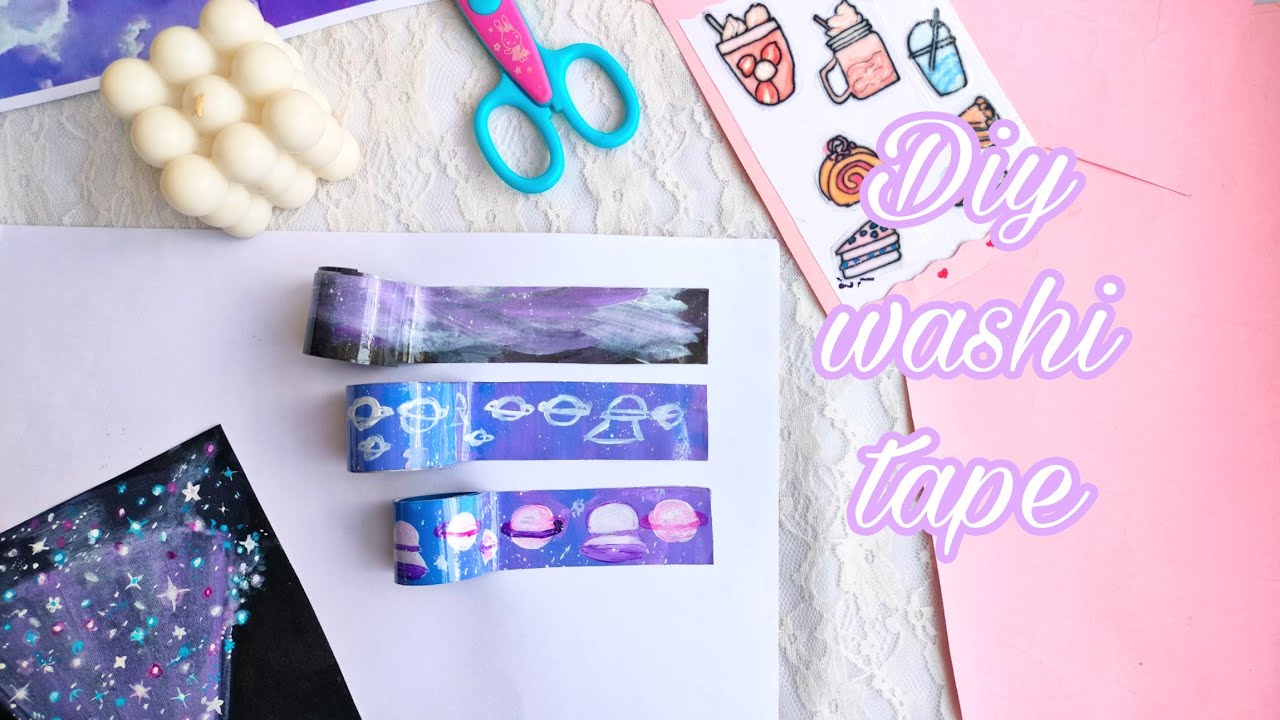Diy washi tape ~ How to make washi tape at home - YouTube