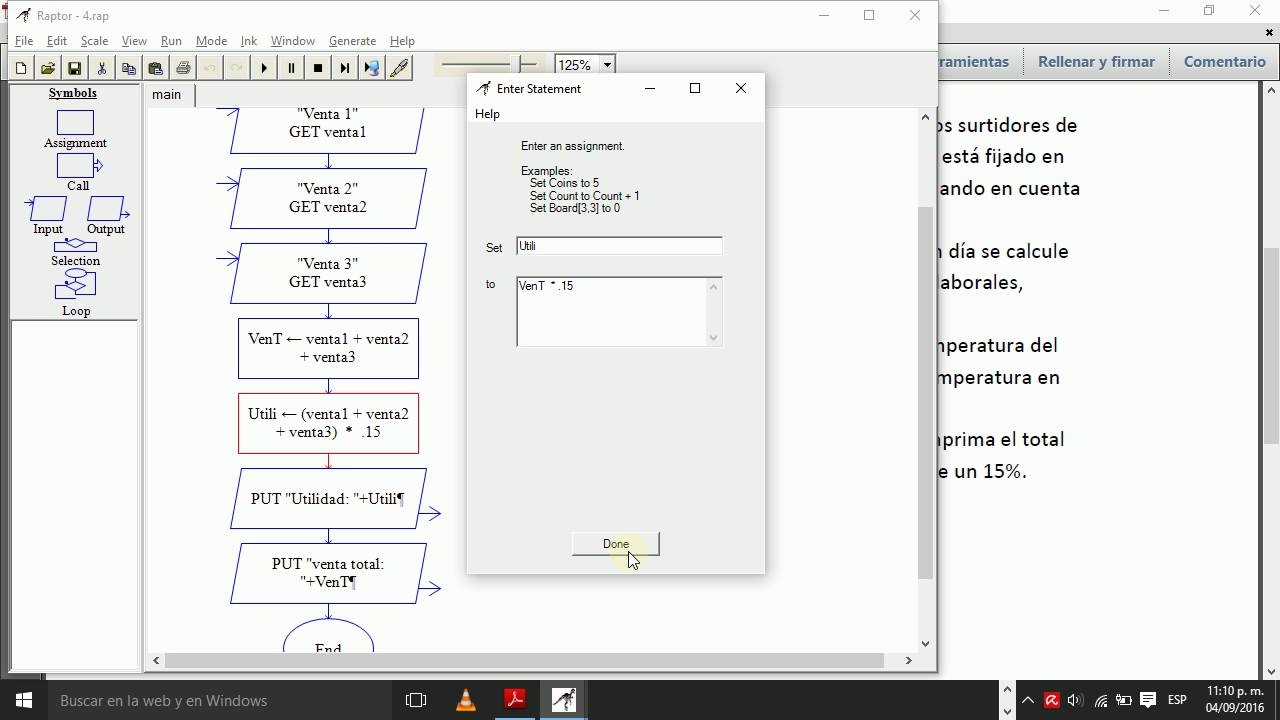Diagramas de Flujo en Raptor - Secuenciales - Asesoría ejemplo 4 - YouTube