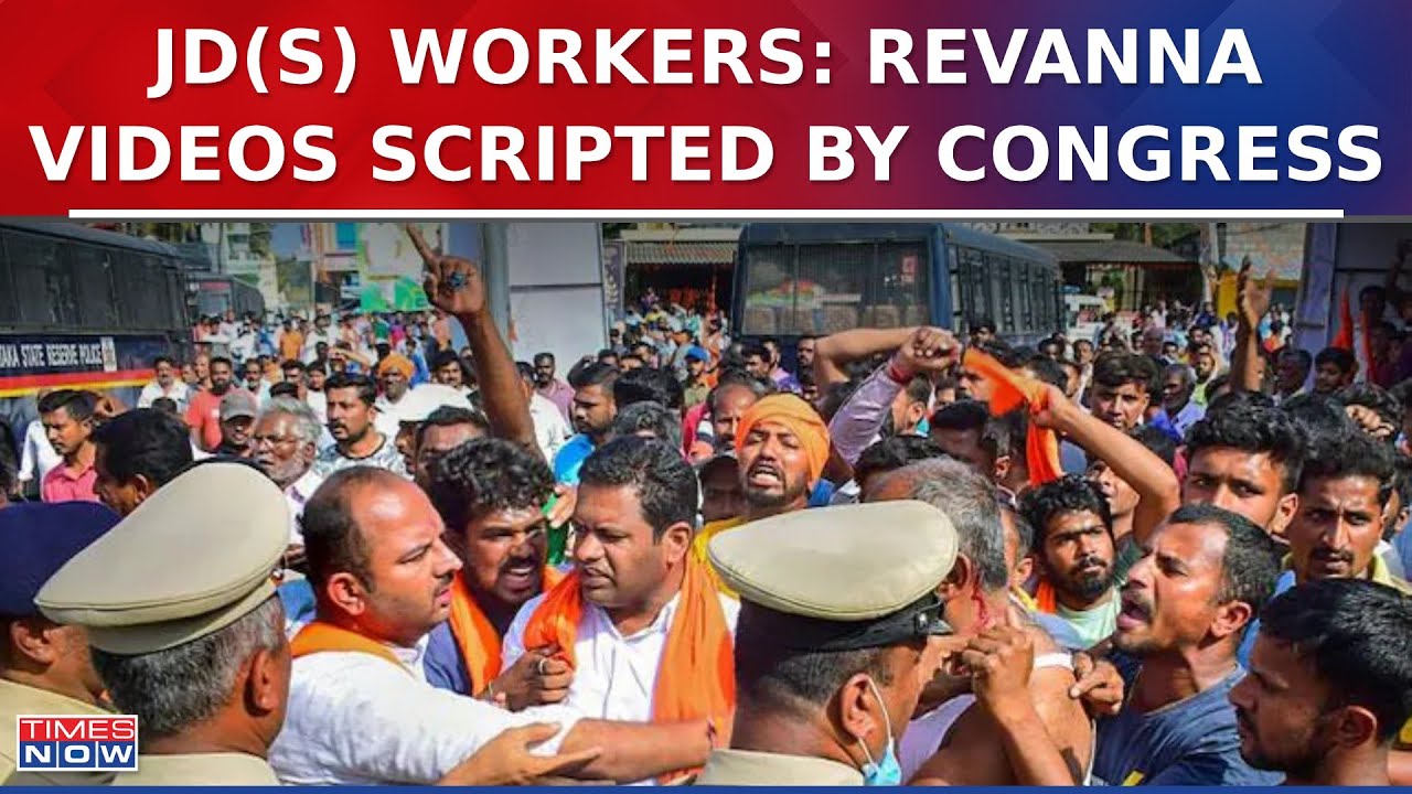 Revanna Sex Scandal Jds Workers Protest Against Karnataka Deputy Cm Over Alleged Video