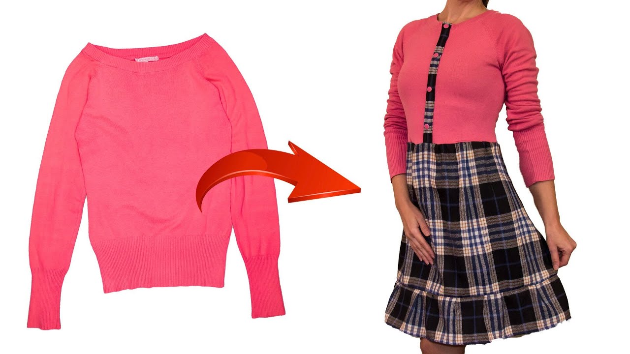 How to upsize a tight sweater - great sewing tip! - YouTube