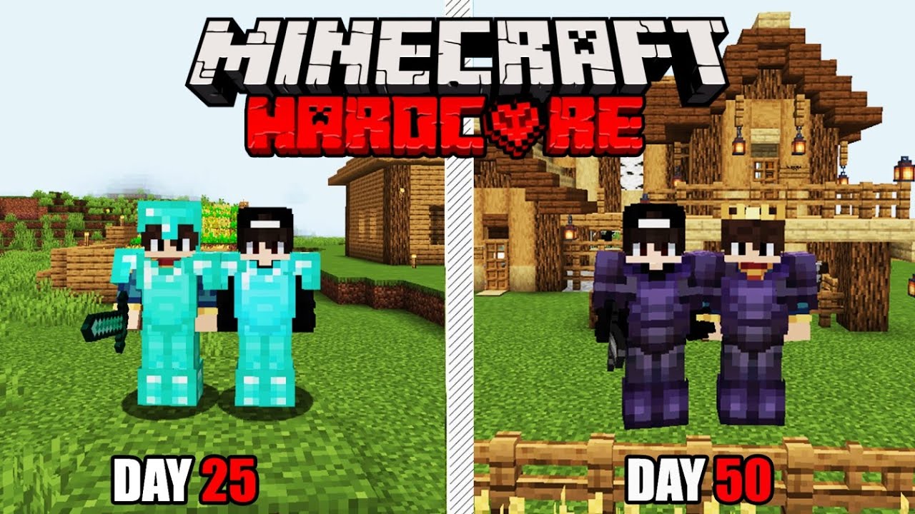 We Survived 50 Days in Minecraft Hardcore !! - YouTube