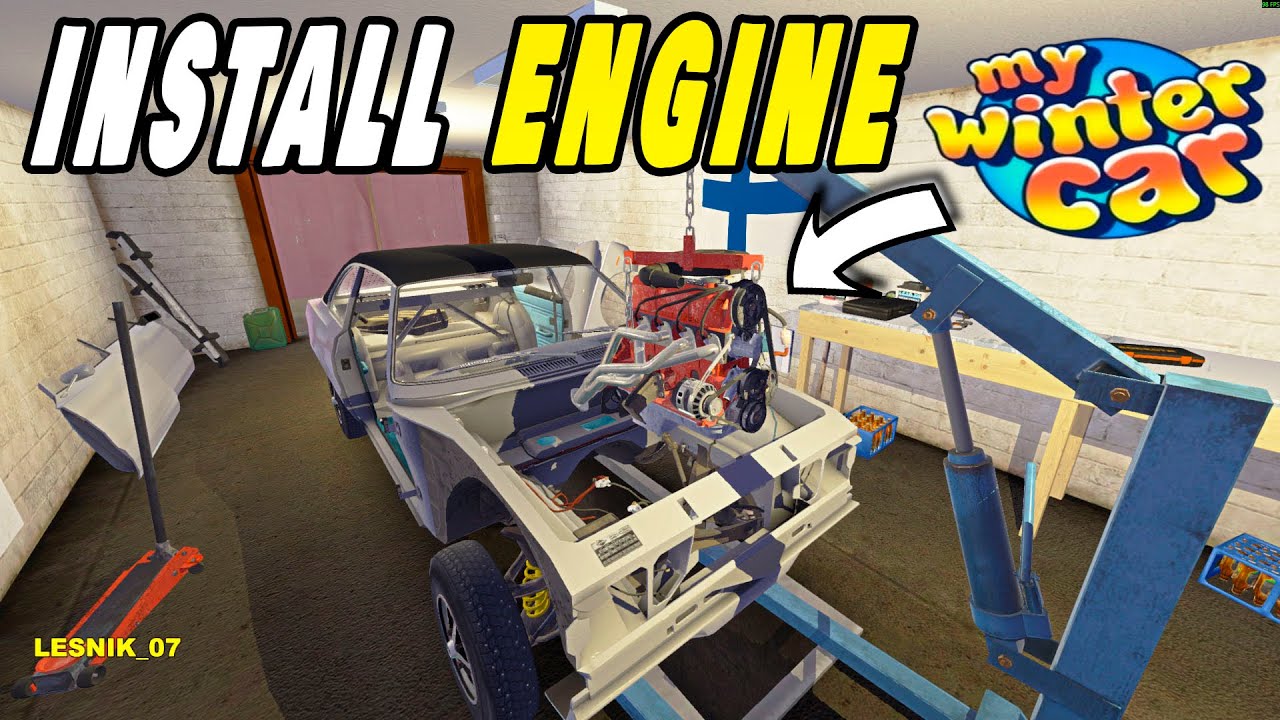 GUIDE HOW TO INSTALL AN ENGINE IN A CORRIS RIVETT I My Winter Car - YouTube
