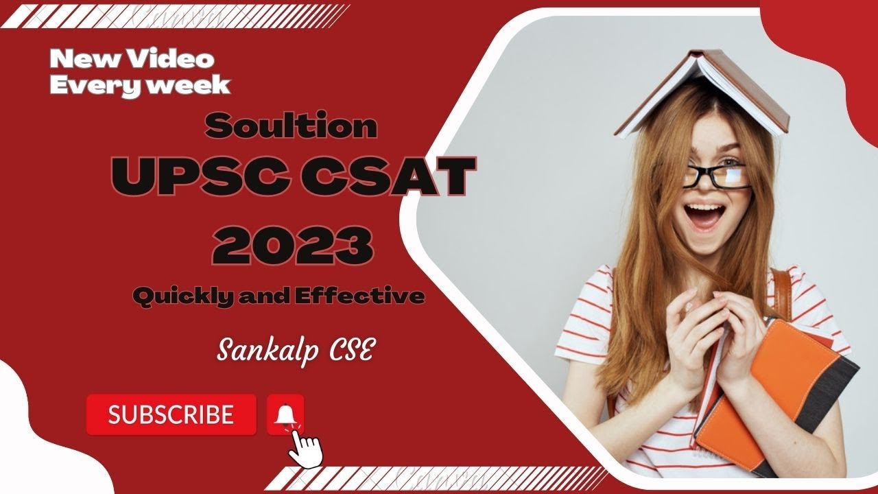 UPSC CSE 2023 Paper 2 CSAT Ques 6 Solution - YouTube