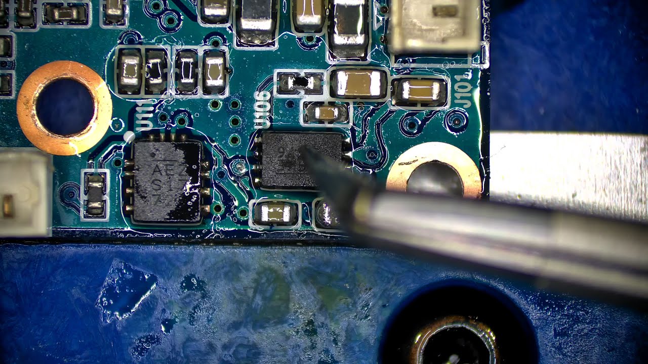 QFN8 (2mm x 3mm) resoldering (4K 60 FPS) - YouTube