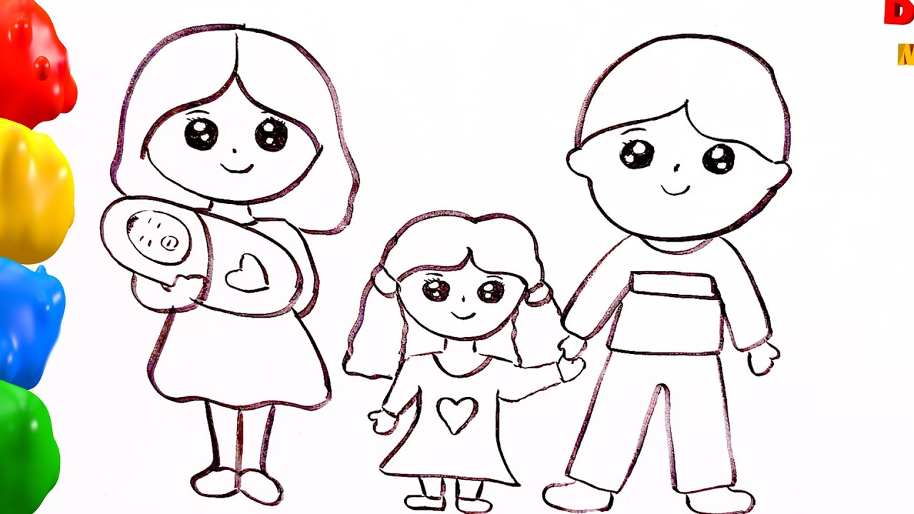 How to Draw a Family - YouTube