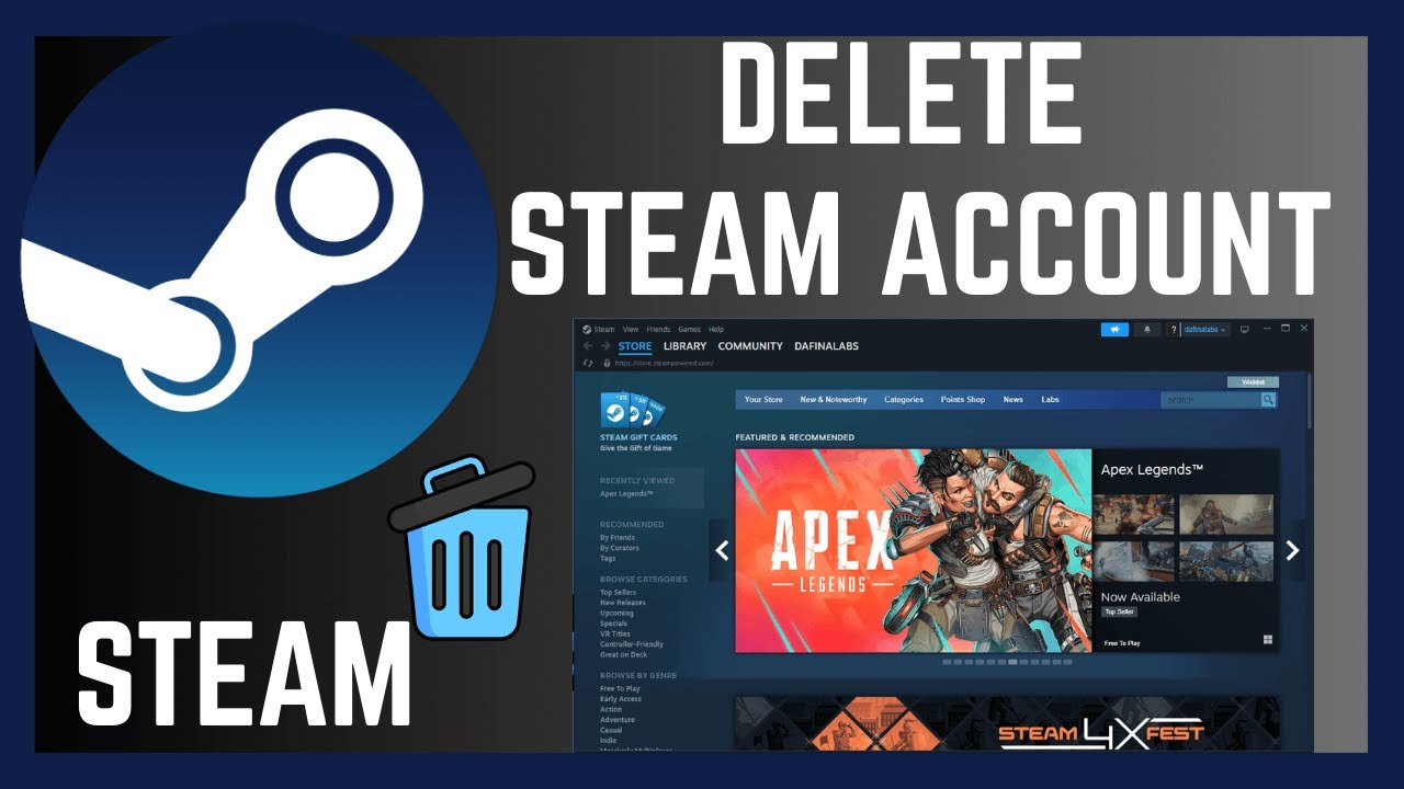 How To Delete Steam Account Permanently - YouTube