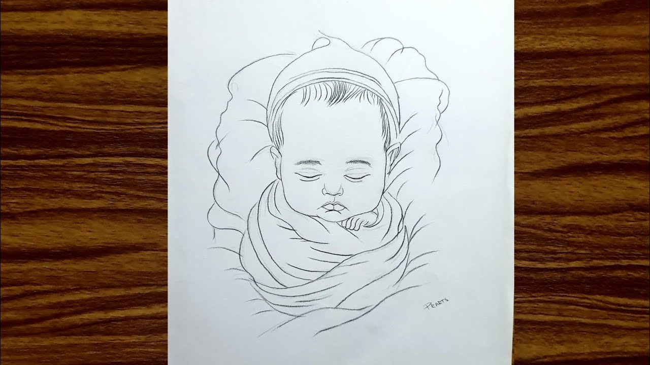 How To Draw Beautiful Baby By Pencil || Cute Baby Portrait || #drawing ...